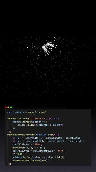 Spider Cursor Using Html Css And Javascript 🕷️ Coding Shorts Javascript Css3