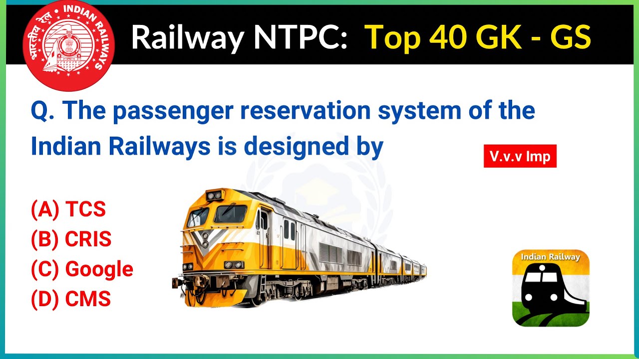 Railway NTPC 40 GK | General Knowledge | GK Questions & Answers | GK ...