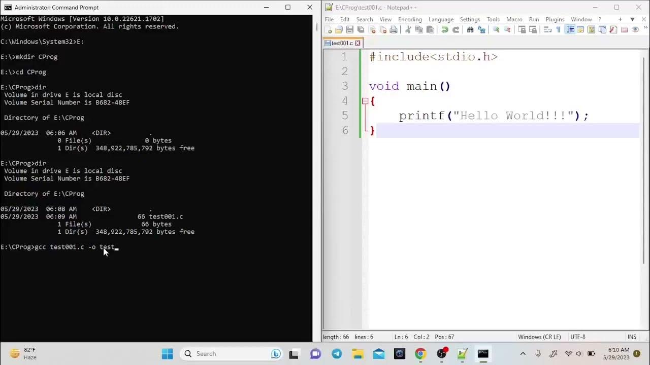 Install MinGW & NotePad++ to Execute a Hello World Program - YouTube