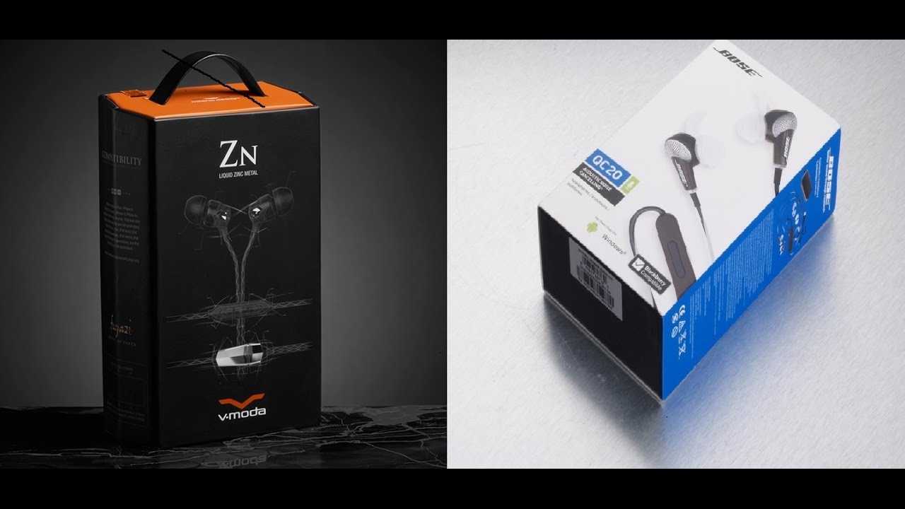 V Moda ZN vs Bose QC20 In Ear Headphones Review! - YouTube
