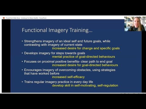 25 mins zoom presentation on Functional Imagery Training and the FIT vs ...