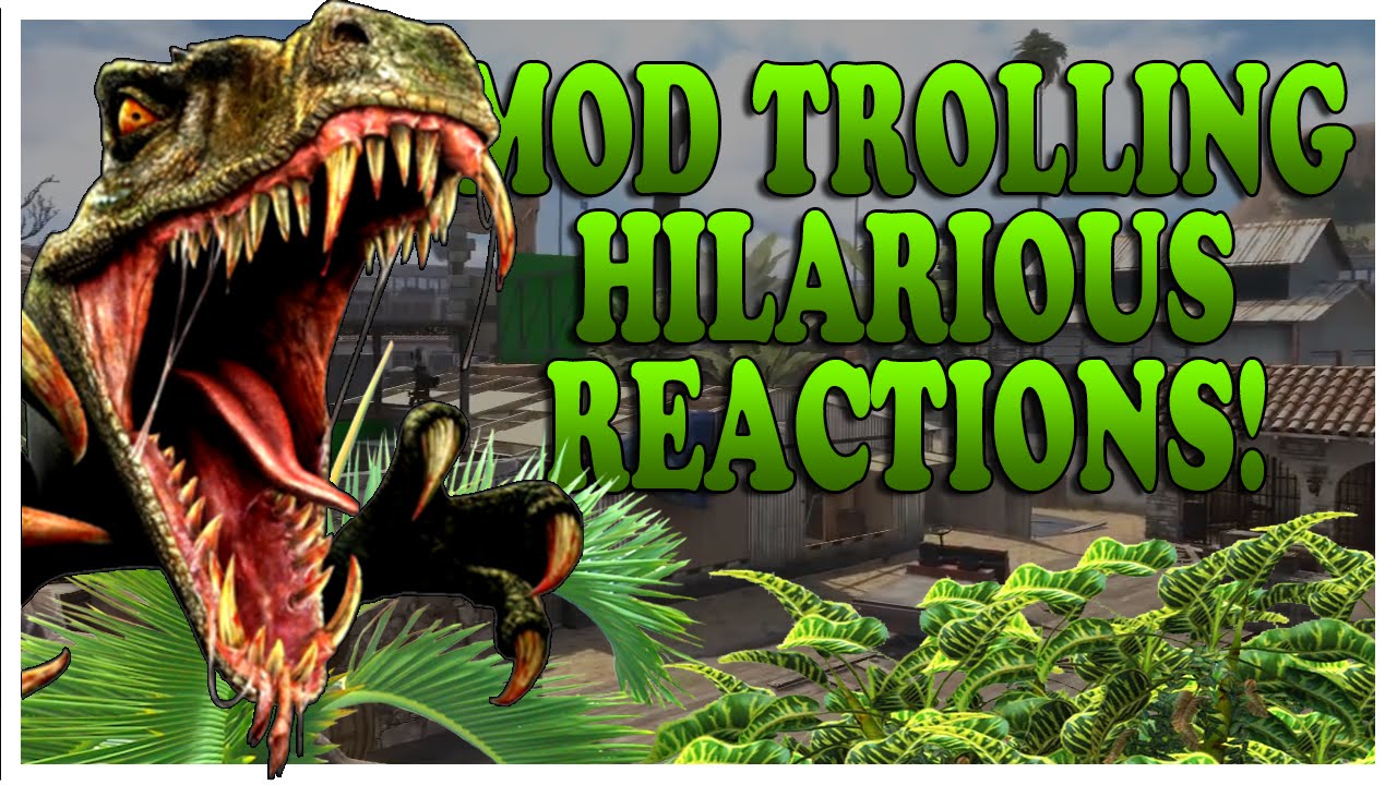 Black Ops 2 "Mod Trolling" with Glitching Queen! T-rex, Scaring Kids ...