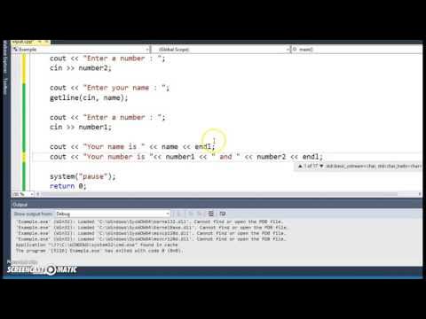 Numeric (input operator) and String (getline) Input - YouTube