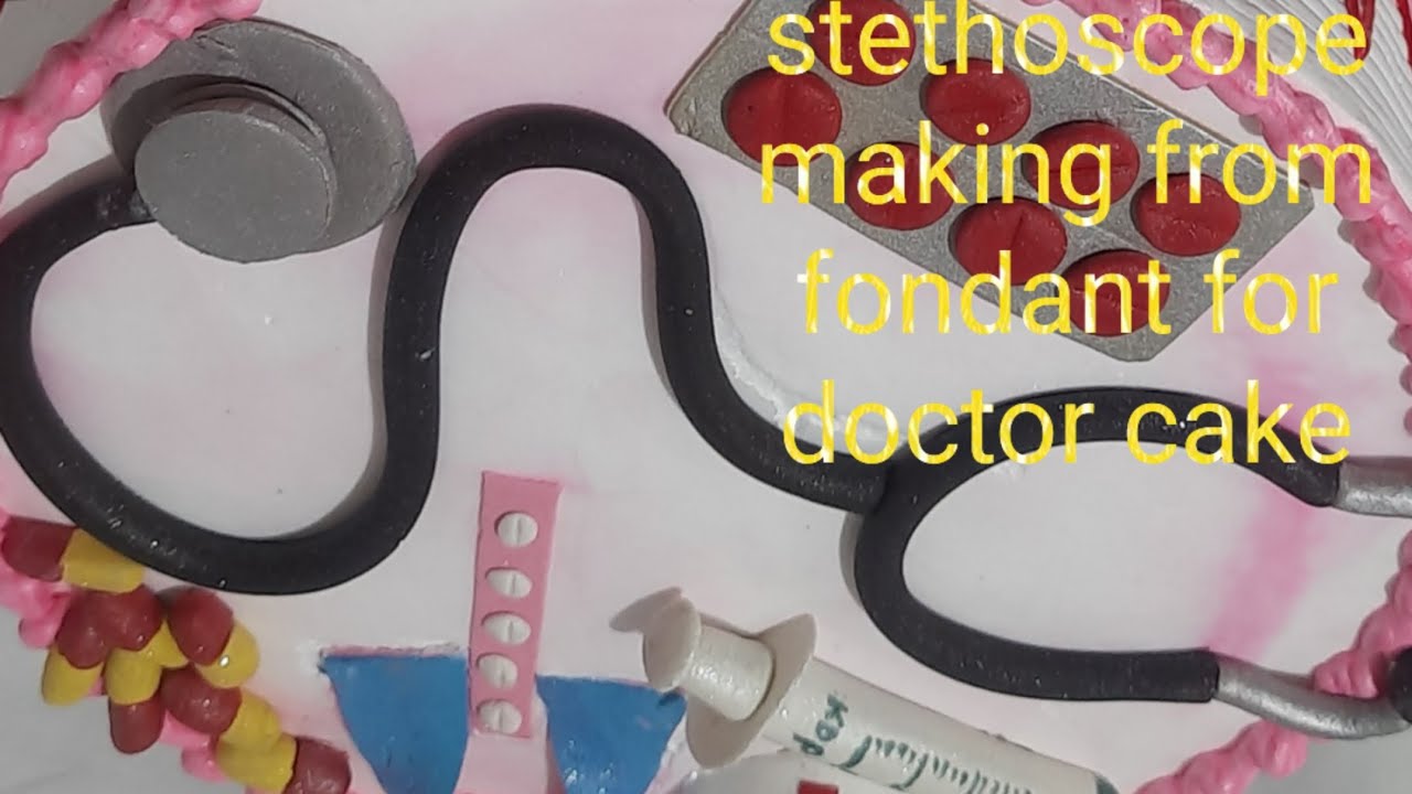 stethoscope making from fondant for cake| #caketopper - YouTube