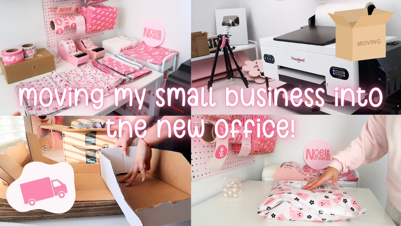 MOVING MY SMALL BUSINESS INTO A NEW OFFICE! 🚚📦| Small Business Office ...
