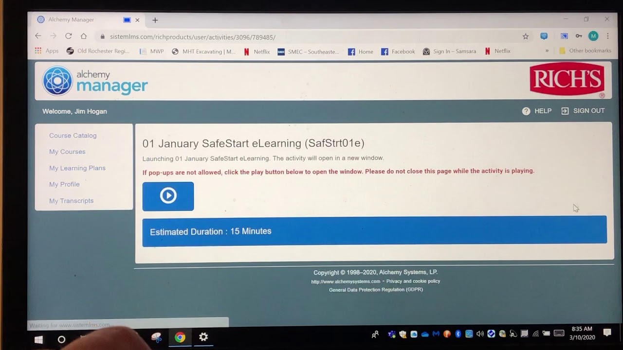 January Safe Start Video - YouTube