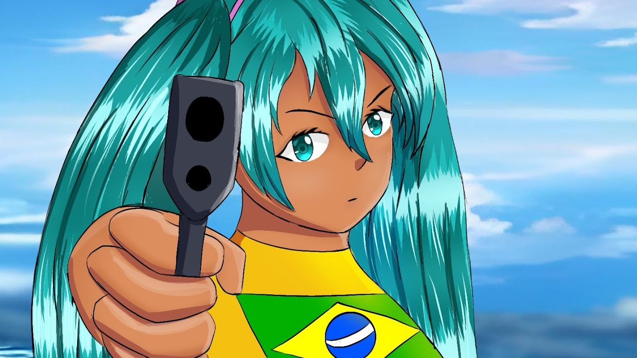 Speed Draw Hatsune Miku Brasileira, Brazilian - YouTube