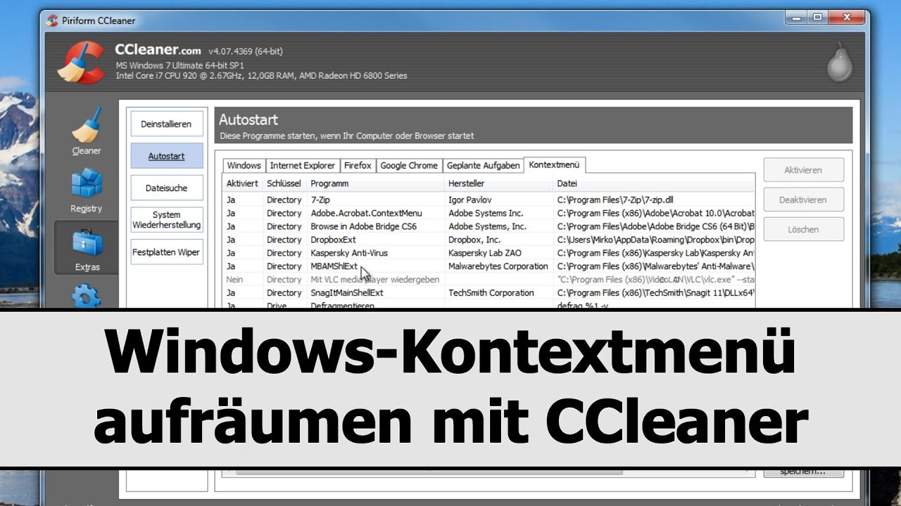 Windows Kontextmenü aufräumen: Alte und überflüssige Kontextmenü ...