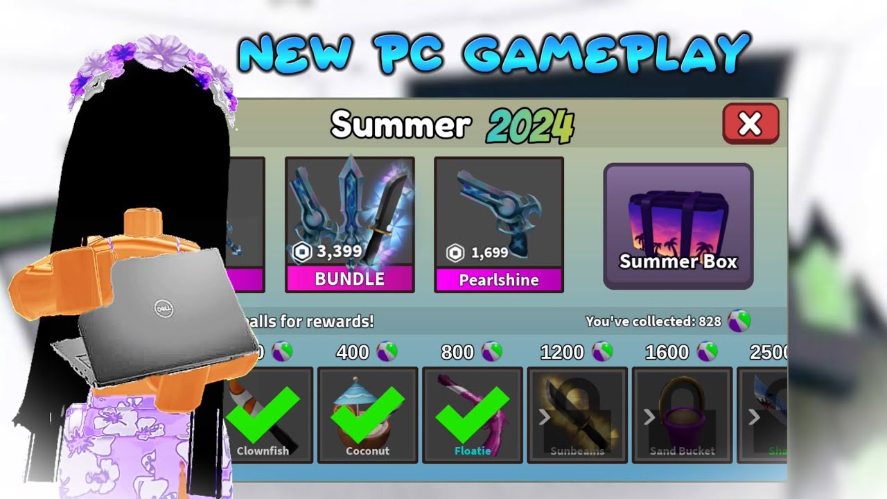 Mm2 Gameplay on a New Computer in the Summer Update! 💻☀️🌸 #mm2 # ...