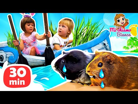 La bambina Bianca gioca nel parco divertimenti! Video con giochi per bambini di Mi chiamo Bianca