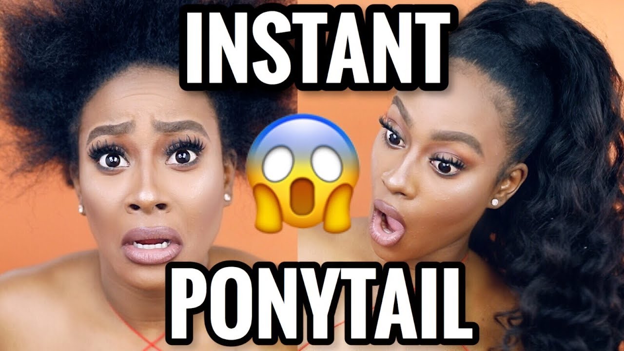 How To: Do Super Easy Quick Weave Ponytail For Short Hair - YouTube