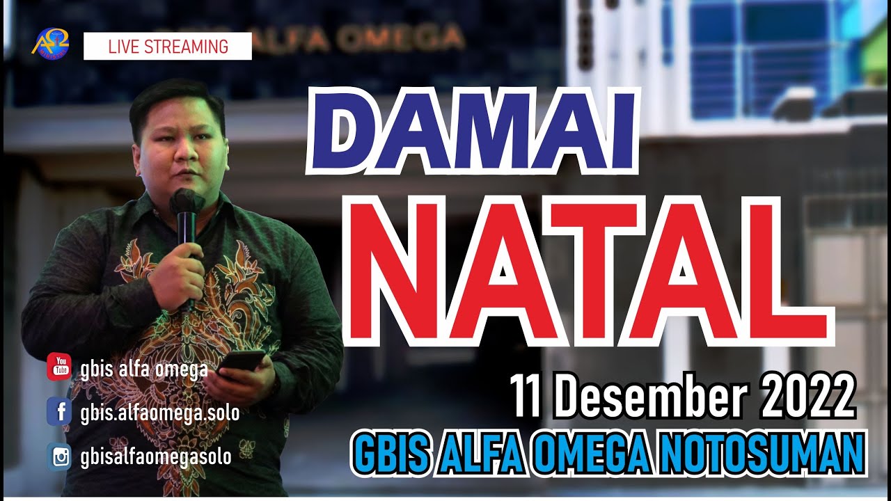 IBADAH MINGGU | DAMAI NATAL | PDM. G. AGUNG IMMANUEL | 11-12-2022 - YouTube