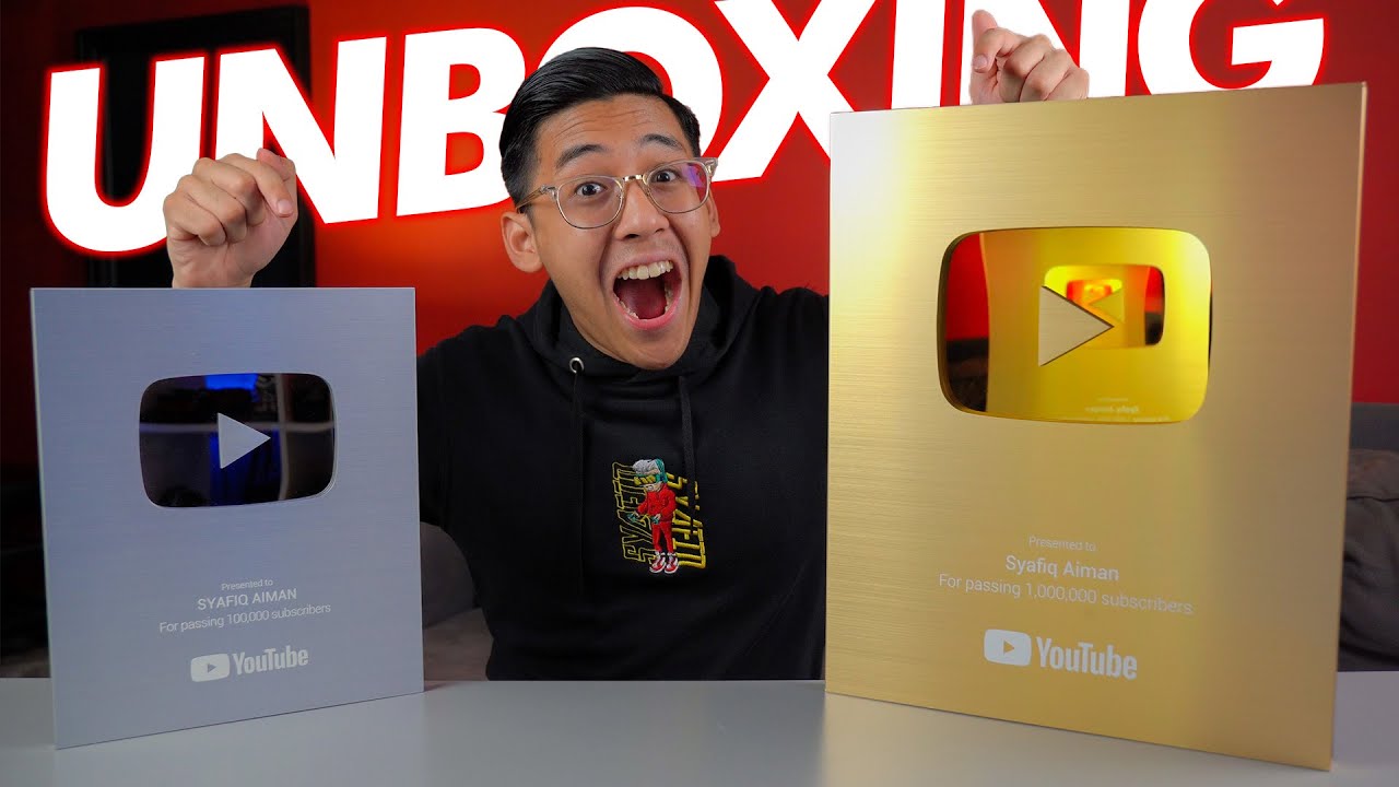 UNBOXING YOUTUBE GOLD PLAY BUTTON SEMPENA 1 MILLION SUBSCRIBERS!! - YouTube