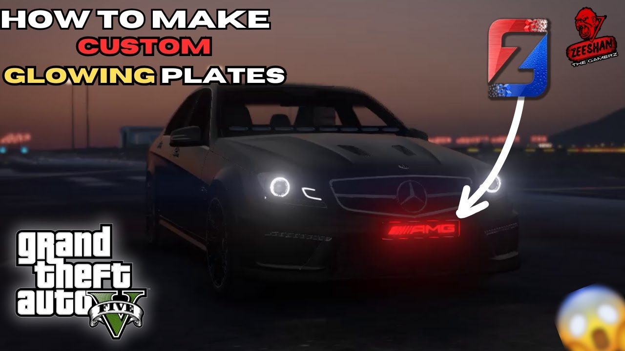 HOW TO MAKE CUSTOM GLOWING NUMBER PLATES WITH ZMODELER3 OF ANY CAR ...