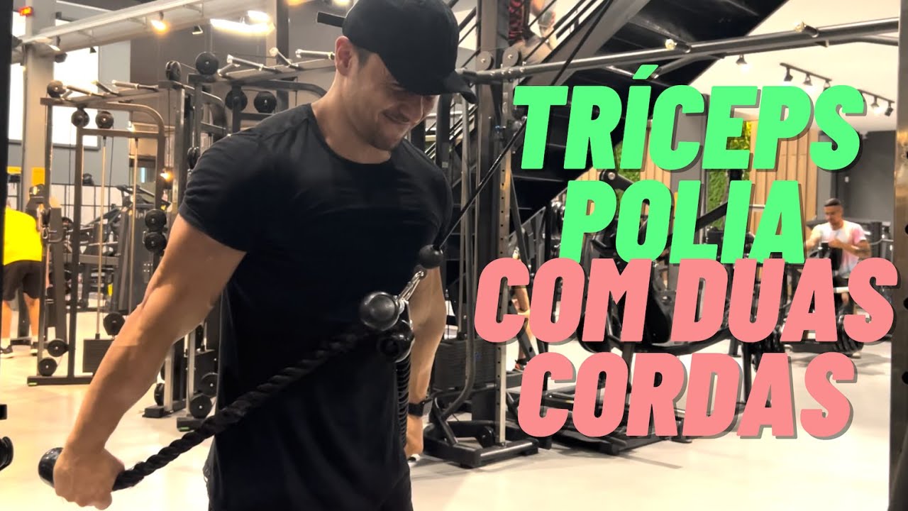 Tríceps polia com duas cordas - YouTube