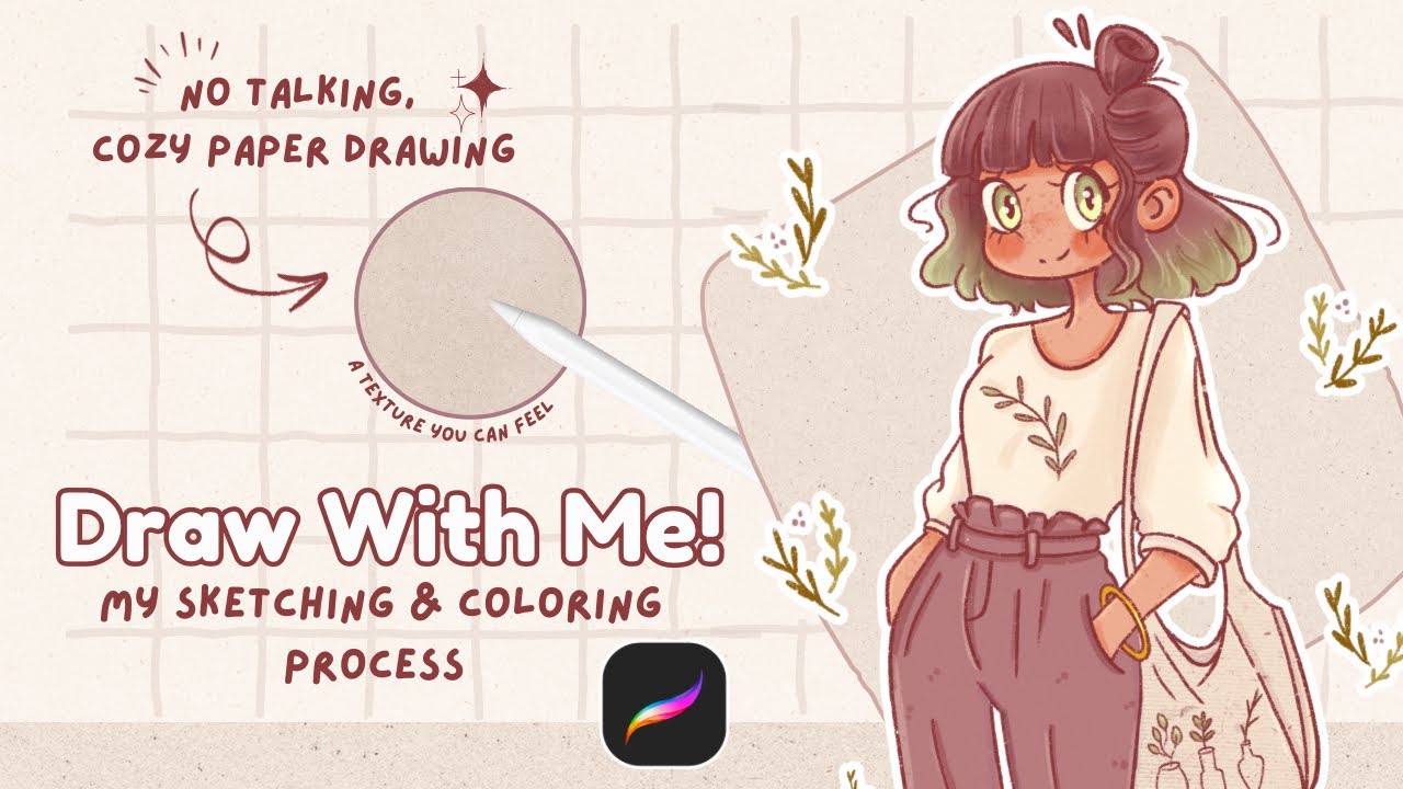 Cozy Paper Drawing | Relaxing Procreate Session on iPad (No Talking) 🌿 ...