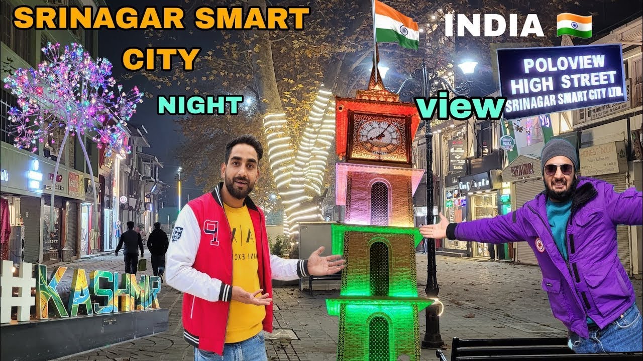 SRINAGAR SMART CITY NIGHT VIEW ️ - YouTube