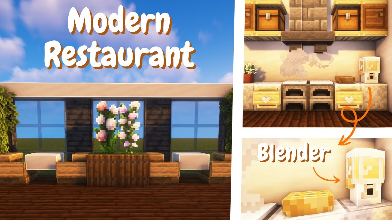 How to build a modern restaurant - Minecraft - YouTube