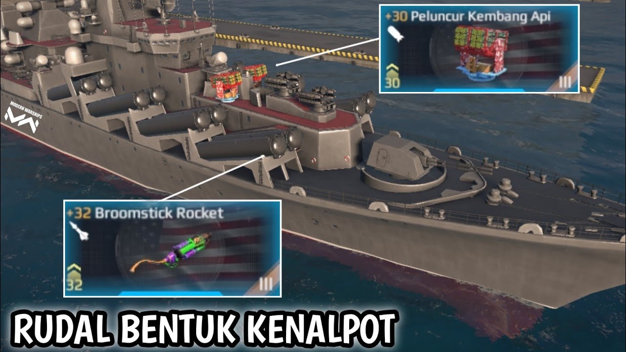 Peluncur Kembang api dan rudal bentuk kenalpot~Modern Warship Offline ...