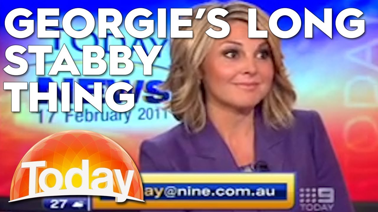 Georgie's 'long stabby thing' has everyone losing it - YouTube