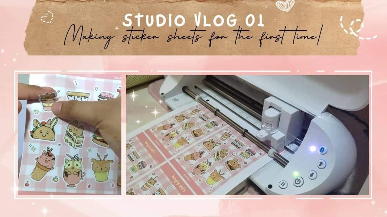 Studio Vlog 01: Making stickers for the first time! - YouTube