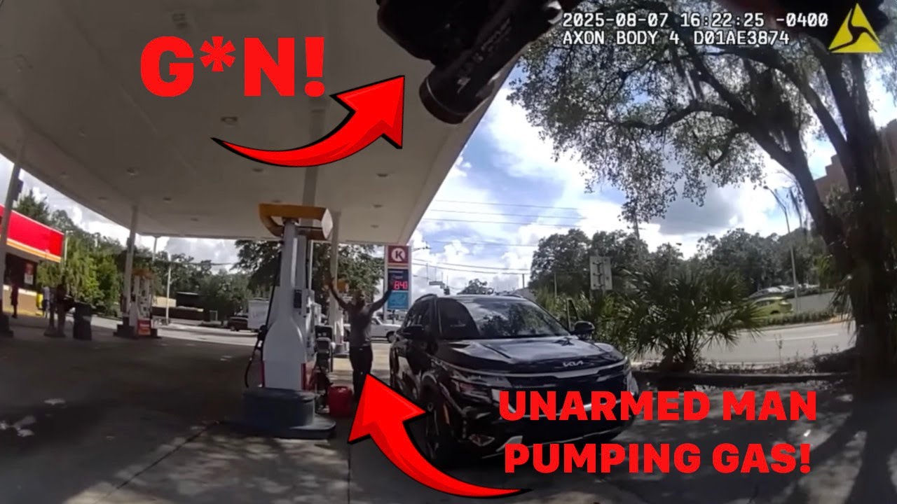 Paranoid Cop Mistakes Gas Pump For a Pistol! #bodycam #civilrights ...