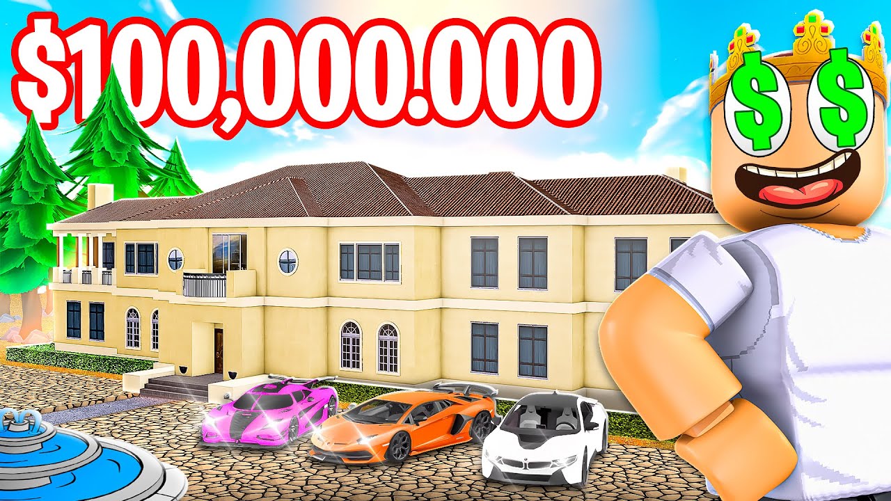 Building a RICH SUPER MANSION In Roblox - YouTube