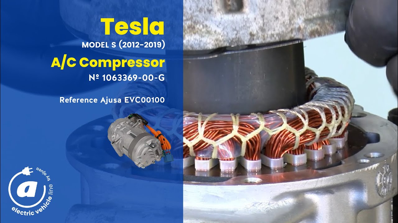 A/C COMPRESSOR Tesla Model S (2012-2019) | Reference Ajusa Kit EVC00100 ...