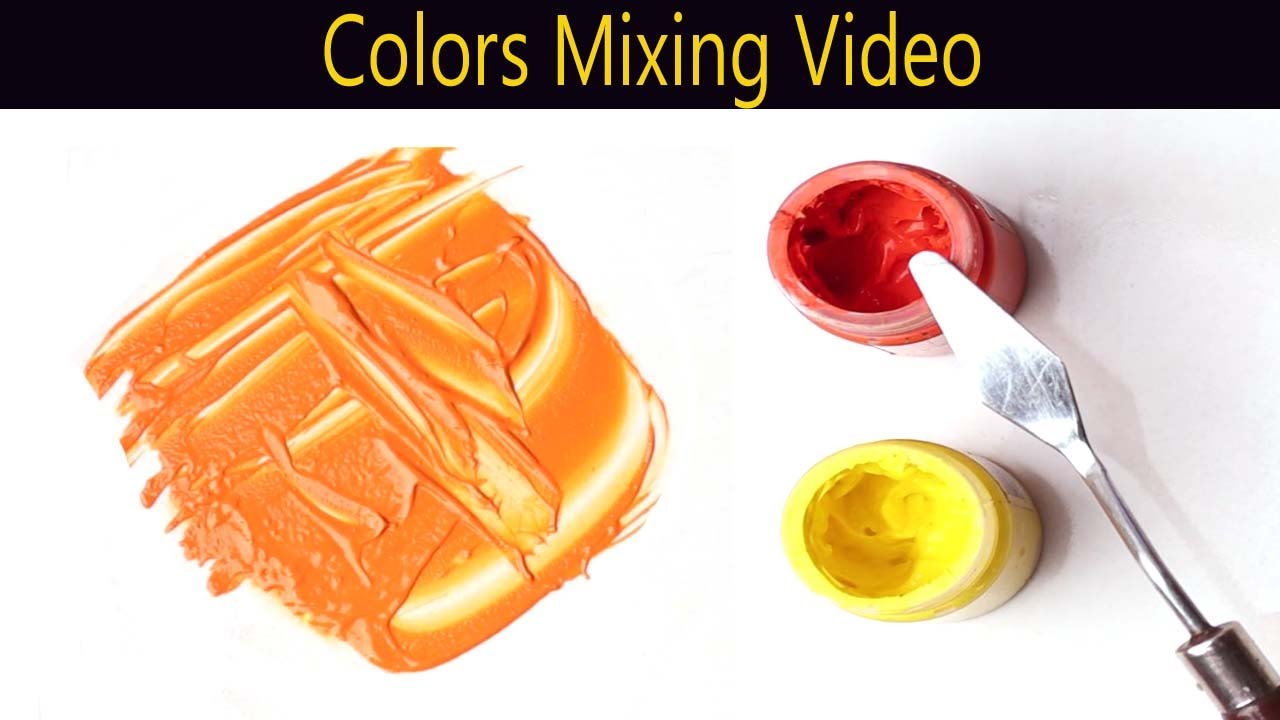 How To Mix Orange And Yellow Make Persimmon Color - YouTube