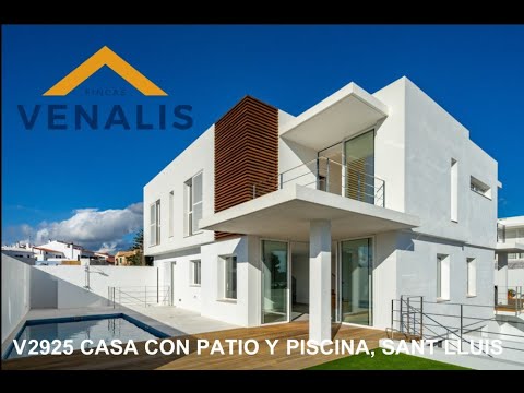 V2925, CASA CON PISCINA Y COCHERA EN SANT LLUIS - YouTube