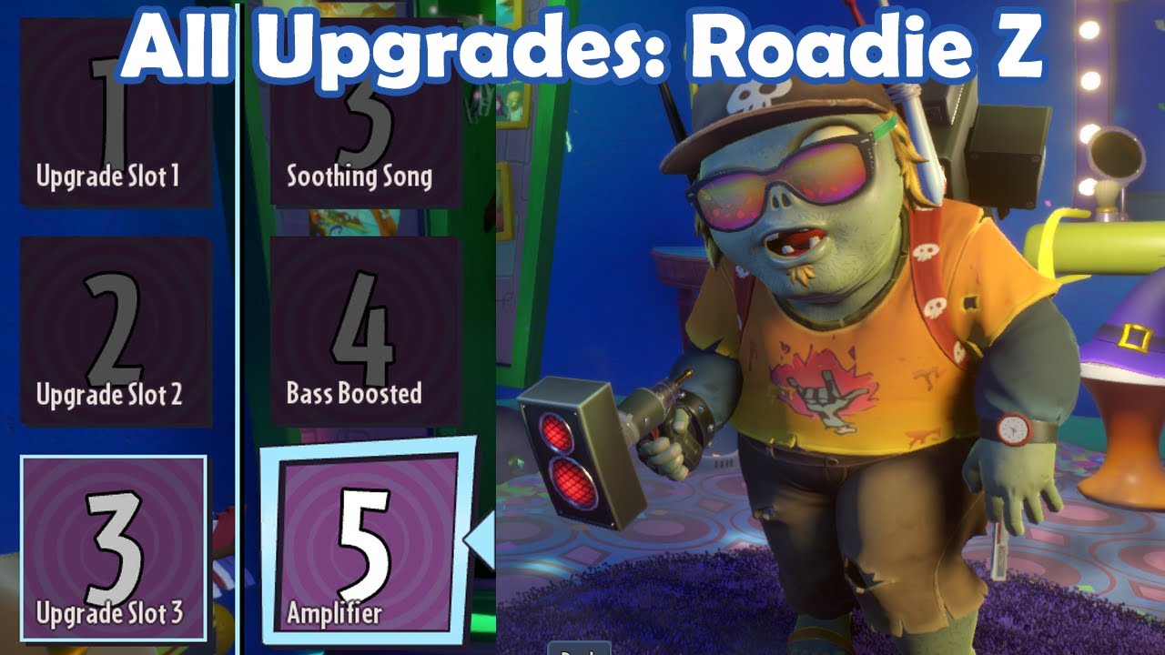 All Upgrades: Roadie Z - Loads of Variants PvZ Gw2 Mod - YouTube