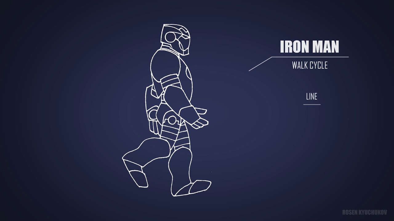 Iron Man Walk Cycle - YouTube