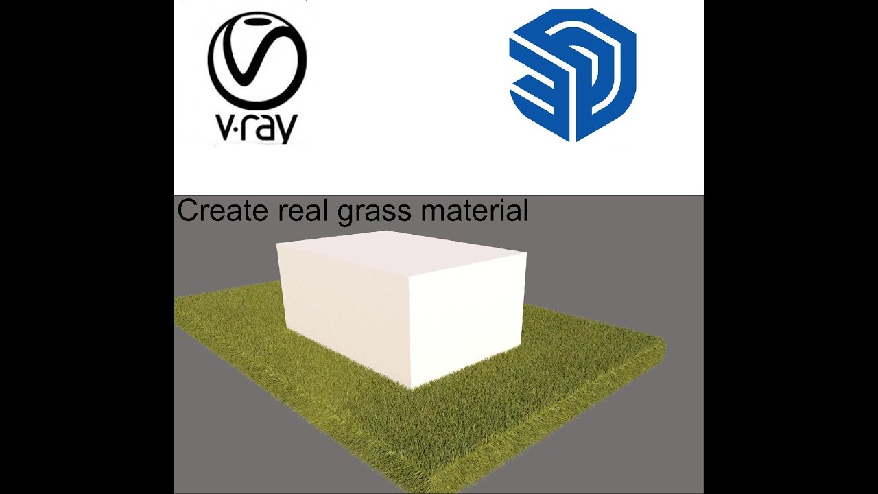 Create real grass material in vray for Sketchup - YouTube