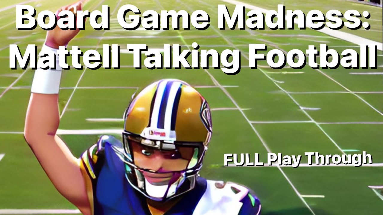 Board Game Madness: Talking Football Game Mattel 1971 *Full Play ...