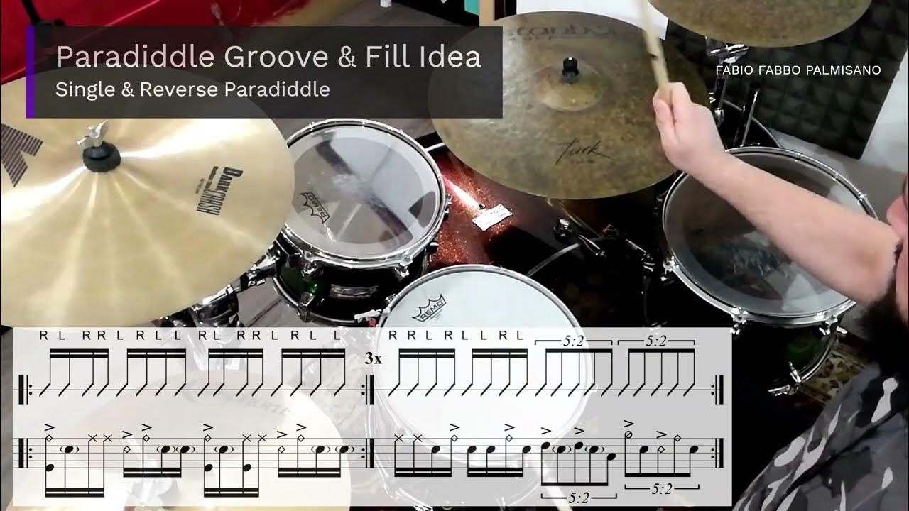 Single and Reverse Paradiddle Groove and Fill Idea - Short Lesson 1 #drums #drumming # ...