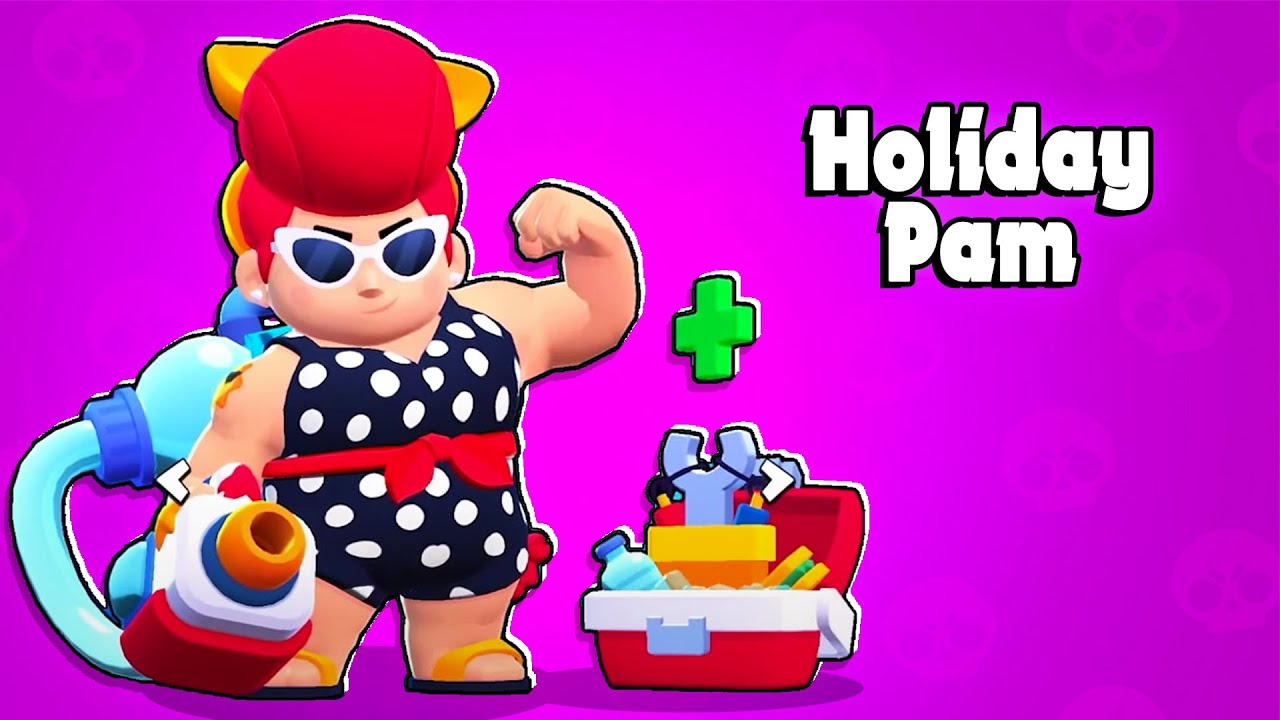 Trying out HOLIDAY PAM SKIN! l Brawl Stars - YouTube