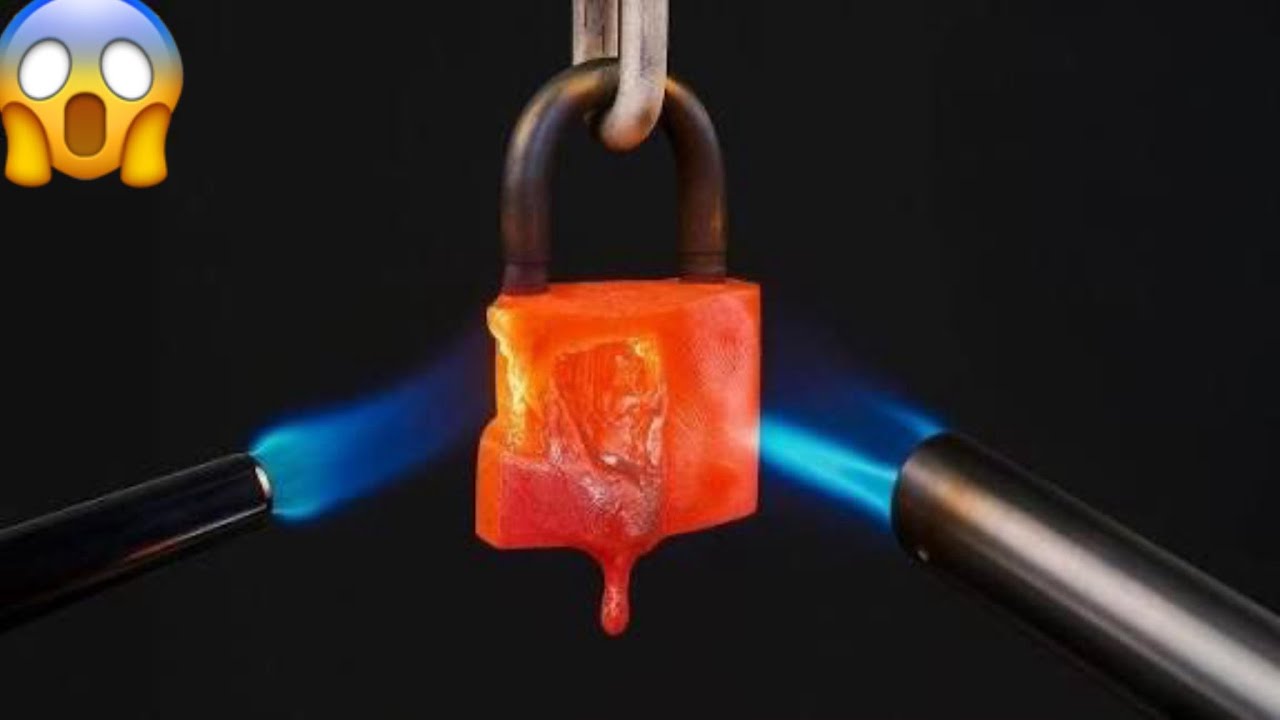 Gas torch vs lock experiment !😱gas torch se lock ko tood diya - YouTube