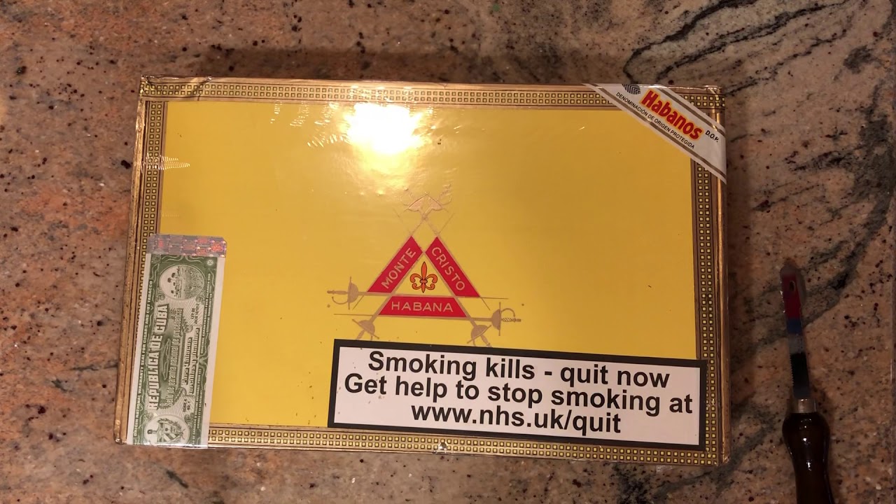 Cuban Cigar Box Opening - Montecristo No. 2 - YouTube