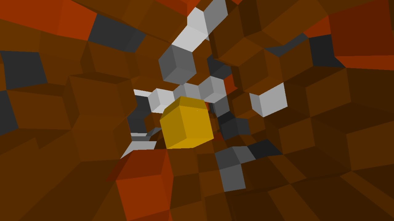 Minecraft with Rhombic Dodecahedrons instead of Cubes (and almost no ...