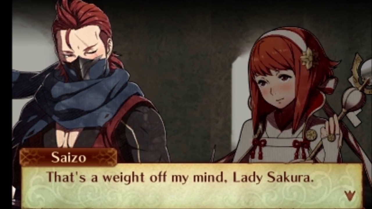 Fire Emblem Fates: Birthright Support Dialogue "S" Sakura & Saizo - YouTube