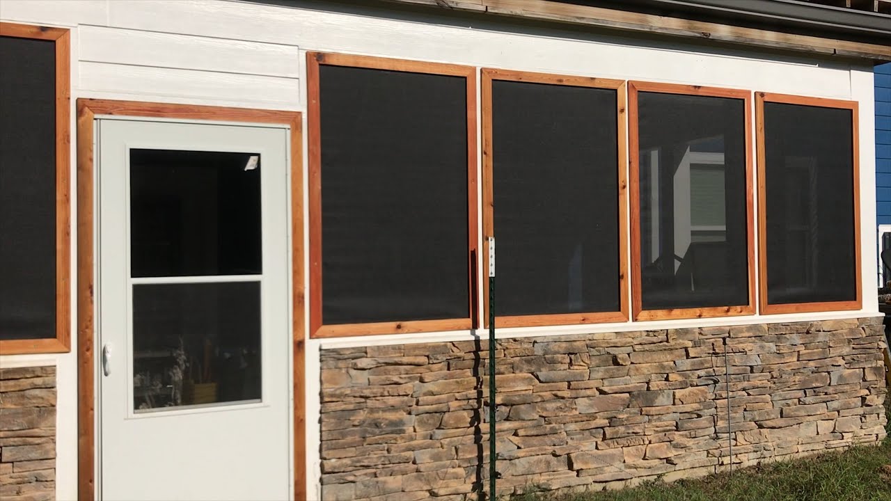 Building Custom Solar Screens for Our Back Porch - YouTube