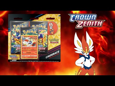 Pokemon Cards TCG Crown Zenith Cinderace Pin Collection Opening - YouTube