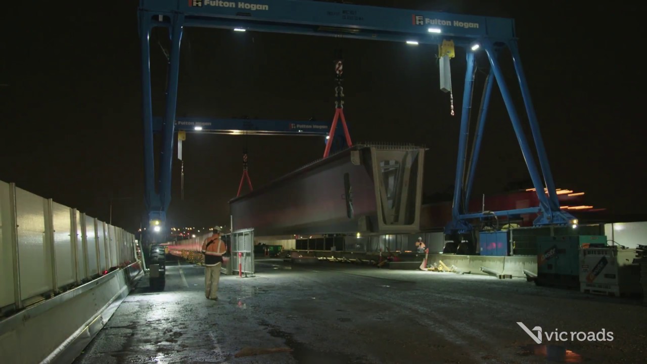 M80 Ring Road Beam Lifts - YouTube