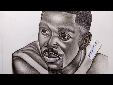 Realistic Portrait drawing of ousmane dembele - YouTube