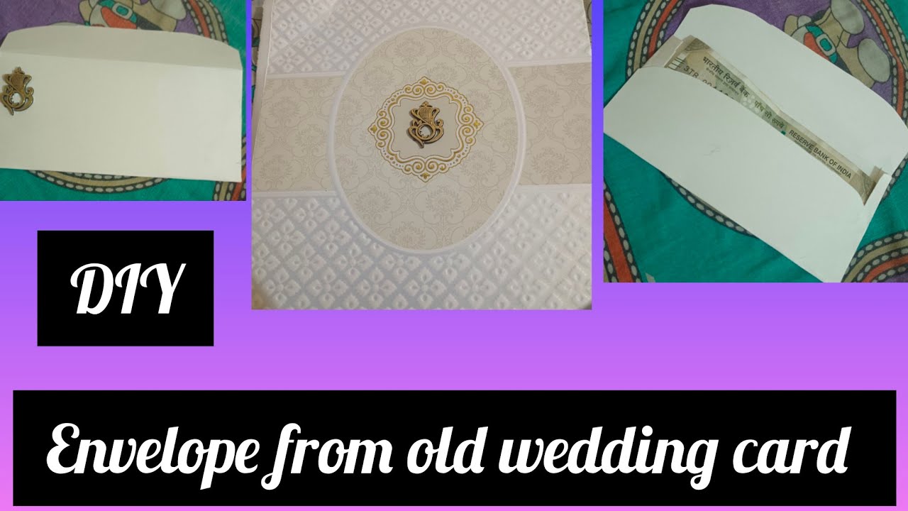 How to make easy & quick cash envelope with old wedding card | DIY cash envelope| DIY gift ...