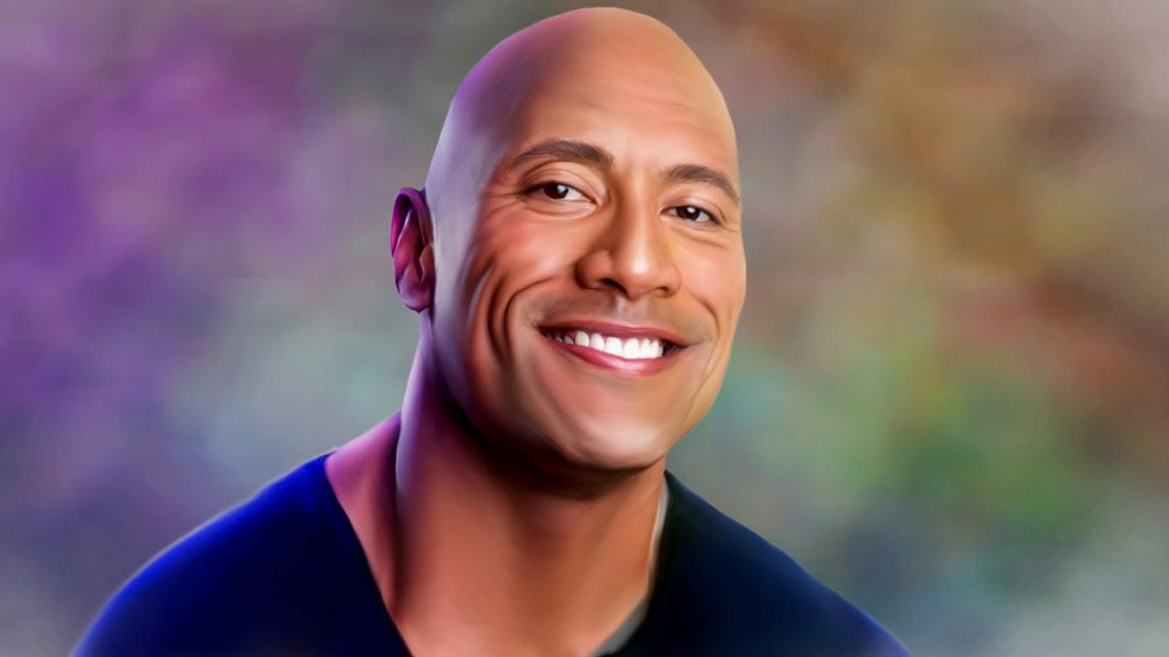 Digital Painting Workflow in Photoshop #Smudge Painting #Dwayne Johnson ...