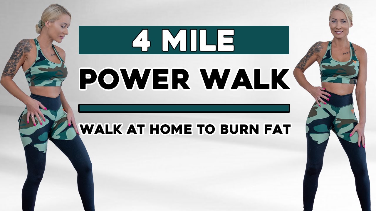 🔥4 Mile Power Walk🔥| At Home Workouts | Walk at Home | Knee Friendly🔥 ...