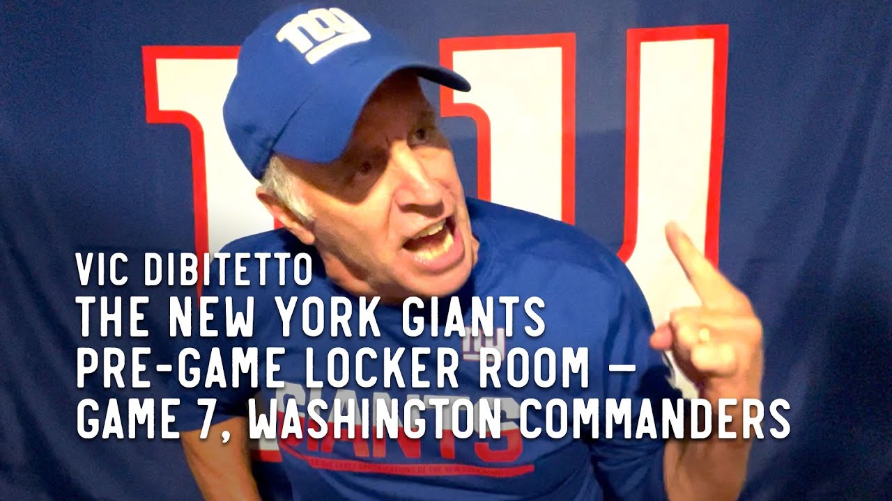 The New York Giants Pre-Game Locker Room with Vic DiBitetto — Game 7 ...
