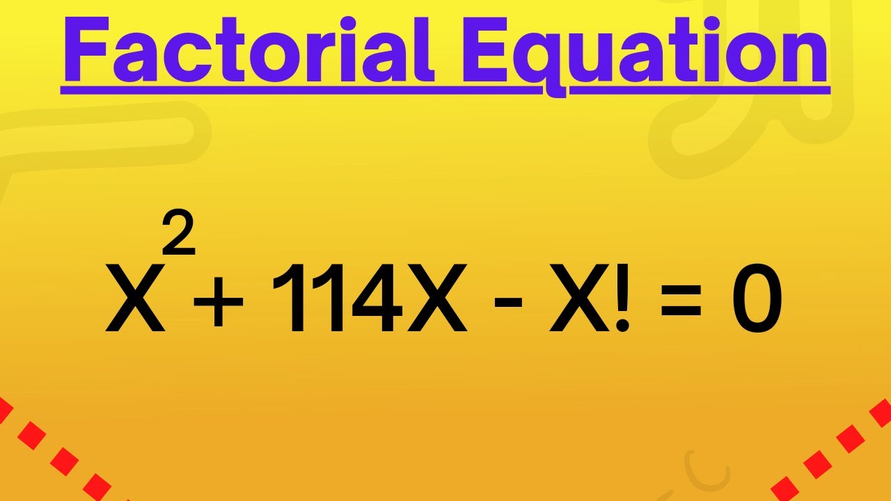 Factorial Equation | Solve this amazing question | Maths Olympiad - YouTube