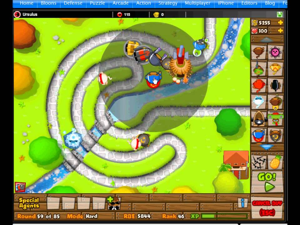 Bloons Tower Defense 5 Track 2 Hard - No lives lost - YouTube